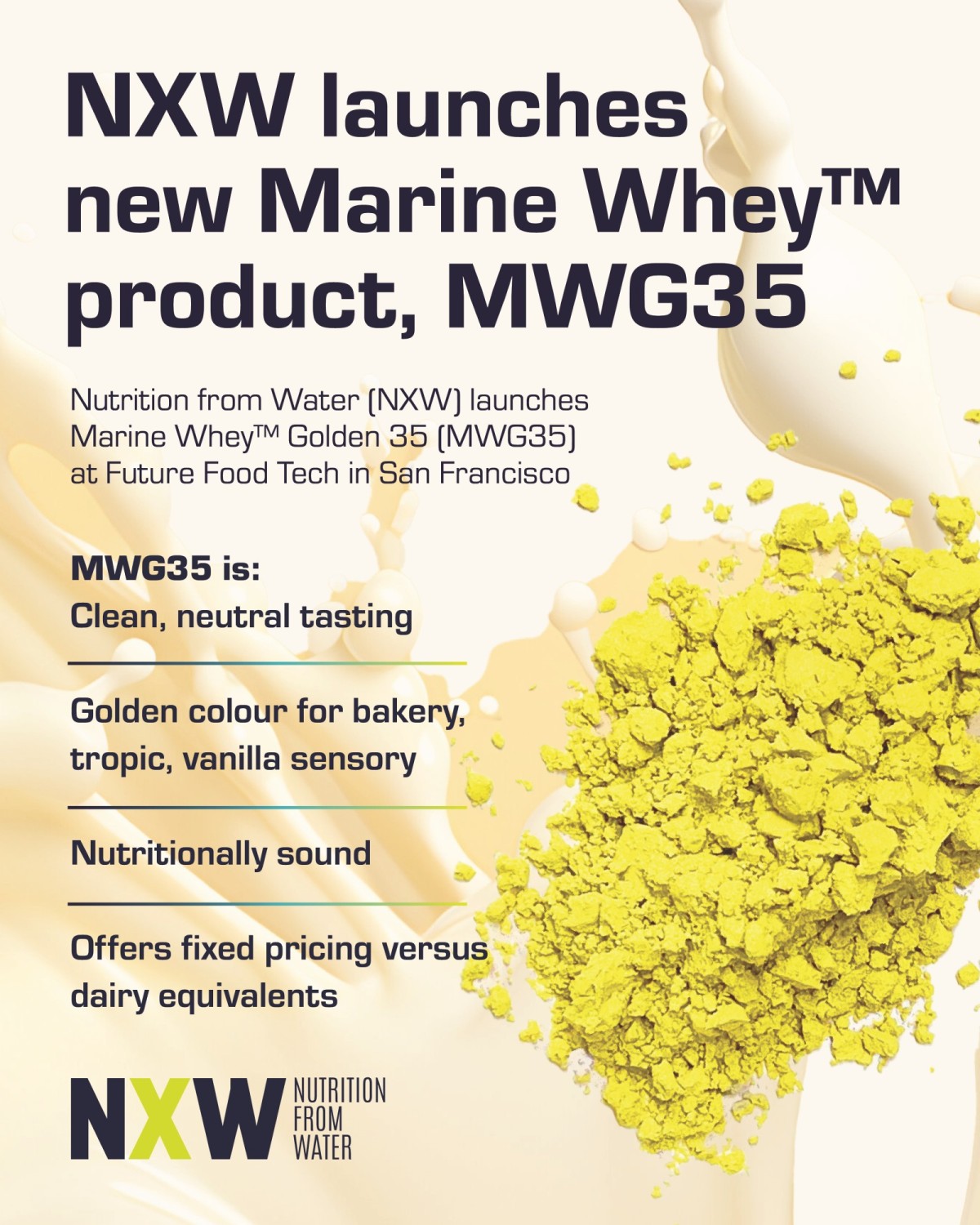 Nutrition from Water (NXW) Launches Marine Whey Golden 35 at Future ...